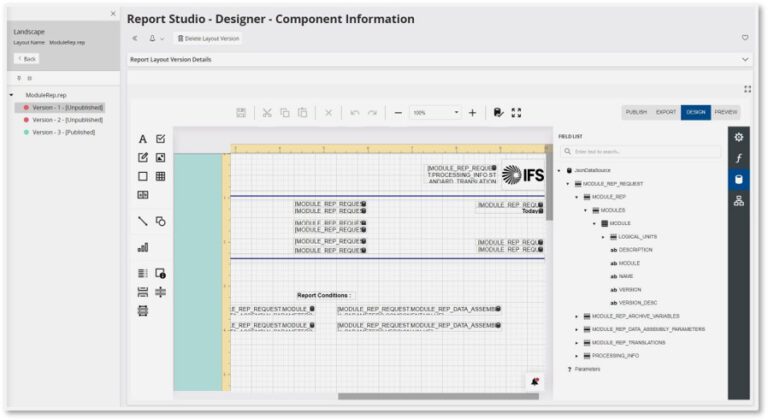 IFS Report Designer Studio - FLEXiCODE GmbH
